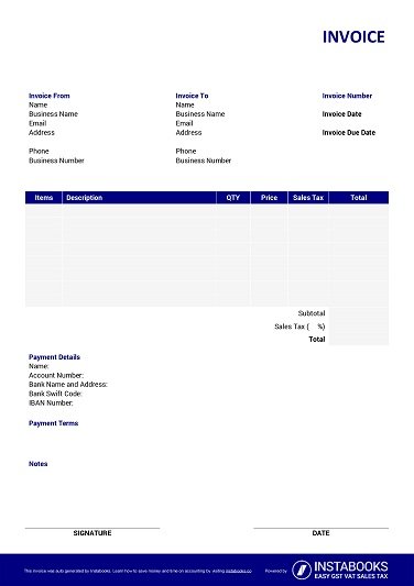 Free Invoice Generator And Invoice Maker | Instabooks